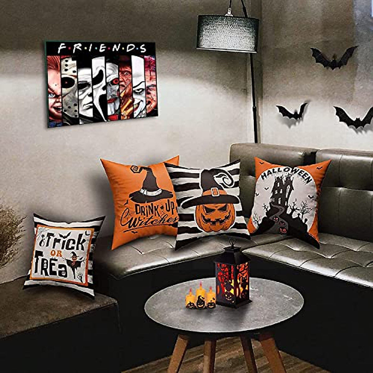 Halloween Diamond Art Painting Kits for Adults - Halloween Round Full Drill Diamond Dots Paintings, DIY 5D Paint with Diamonds Pictures Gem Art Painting Kits DIY Adult Crafts