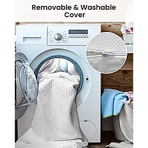 UniPon 3 Inch Gel Memory Foam Mattress Topper Twin, Medium Firm Mattress Topper, High Density Foam Bed Topper for Pressure Relief, Removable & Washable Cover, CertiPUR-US Certified