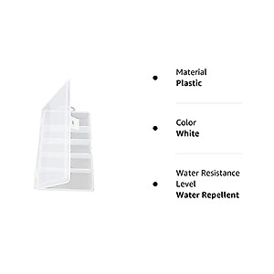Honbay Clear Visible Plastic Fishing Tackle Accessory Box Fishing Lure Bait Hooks Storage Box Case Container Jewelry Making Findings Organizer Box Storage Container Case (M:7"x4.3"x1.2")