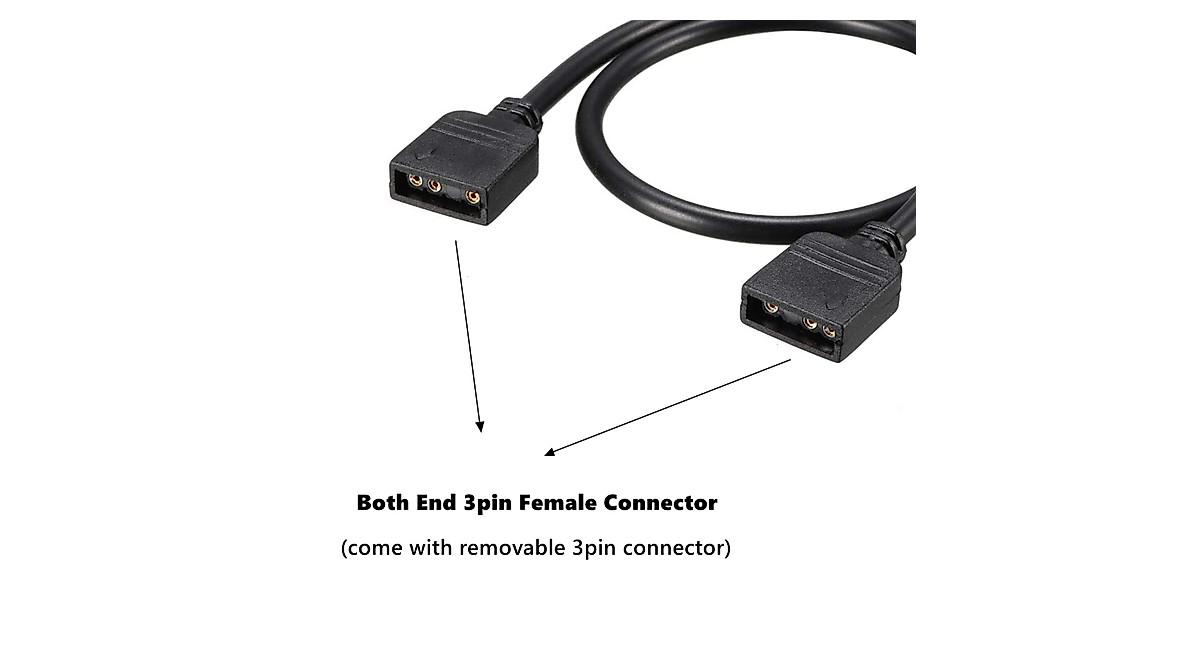 Besvalo ARGB Extension Cable - 12 Inch 3 Pin Connector