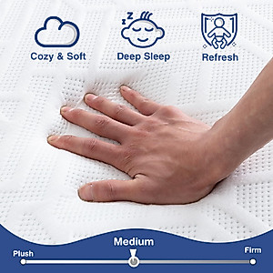 Wellos TwinXL Memory Foam Mattress, 8 inch TwinXL Mattress with Zero-Pressure Point Design for Pressure-Relieving, Made in USA