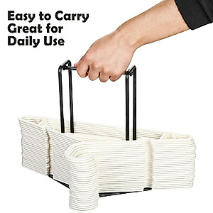 HAKDAY Hanger Storage Rack, Portable Hanger Organizer Rack, Hanger Stacker Hanger Storage Holder Hanger Caddy for Closet Laundry Dry Cleaning Room