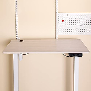 STORKING Electric Height Adjustable Standing Desk, Sit-Stand Home Office Desk with Memory Controller, Computer Workstations Computer Standing Desk with Splice Board (48 X 24, Oak)