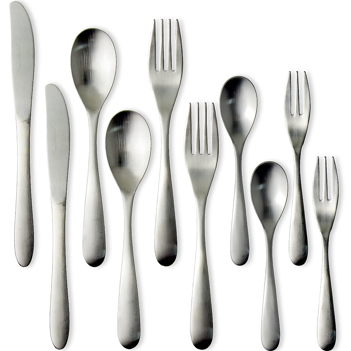 Nagao NT-5 Dinner Cutlery Set, 10-Piece Stainless Steel, Made in Japan