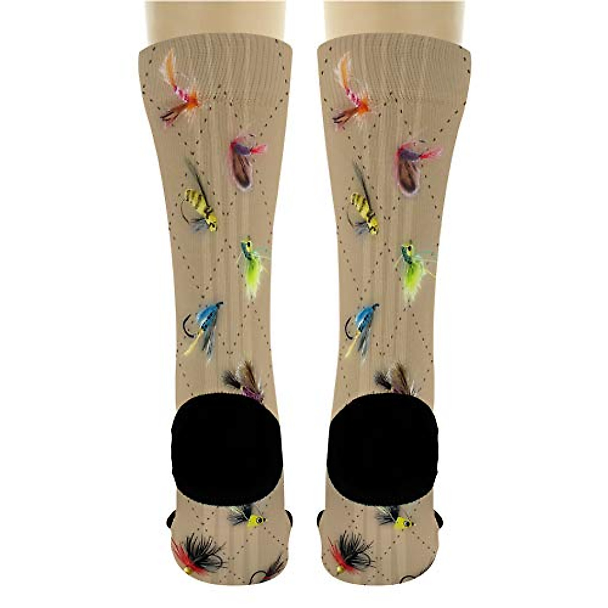Fish Gifts for Women and Men Fly Fishing Gifts Fish Crew Socks Unisex 6-Pairs Novelty Crew Socks
