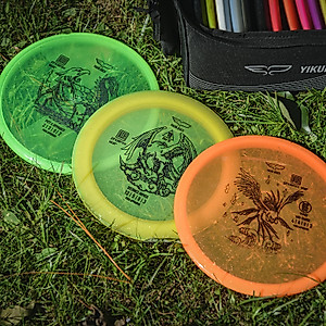 Yikun Disc Golf Disc Starter Set 3pcs Includes Golf Disc Driver Mid-Range Putter Disc Golf Set Beginner 165-176g Premium Disc Golf Set for Competition