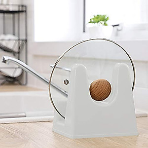 Poeland Lid and Spoon Rest - Pot Lid Holders Pan Lid Organizer for Pots Pans Spoons