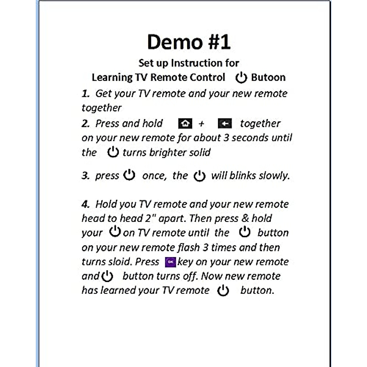 Amaz247 IR Learning Remote for Roku Box Players, Compatible with Roku 1, 2, 3, 4 (HD, LT, XS, XD), Roku Express, Premiere, Ultra, with TV Power and Volume Control, Quick Access Disney+, YouTube, ESPN