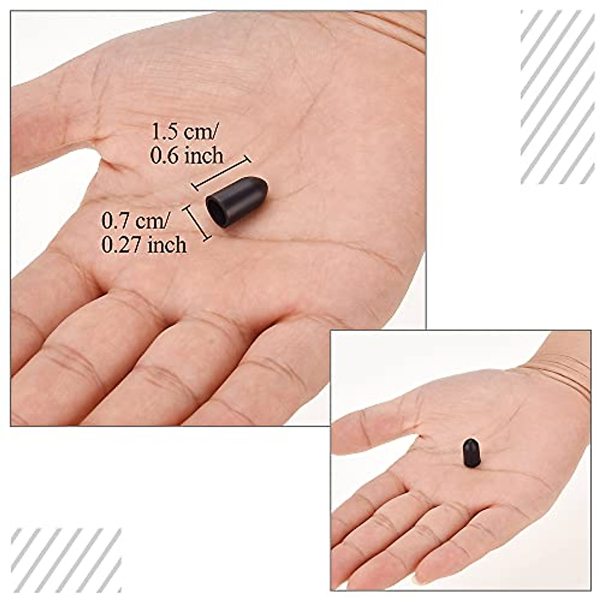 eBoot Black Pourer Cap Rubber Liquor Bottle Pour Dispenser Spout Dust Covers, 48 Pack