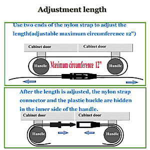 Vukgahao French Door Fridge Lock Multi-Functional Magic Buckle Baby Cabinet Lock forRV Cable Tie Best Gifts for Child Safety Products (White, 14)