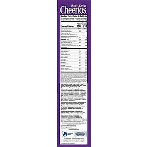 Multi Grain Cheerios Heart Healthy Cereal, 18 OZ Family Size Cereal Box
