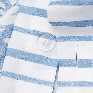 MARTHA STEWART Avery Medallion King Size Duvet, 3 Piece Set-1 Duvet Cover, 2 Pillow Shams, Cotton-Percale, Soft, Reversible, Easy Wash, All Season 104"x92" With Button Closure, Dorm Essentials, Blue