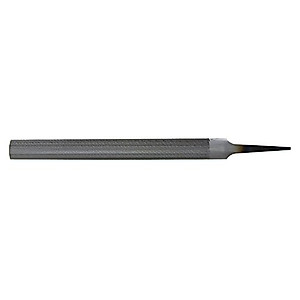 Nicholson Half-Round Hand File Without Handle, Double Cut, American Pattern, Bastard Cut, 10" Length