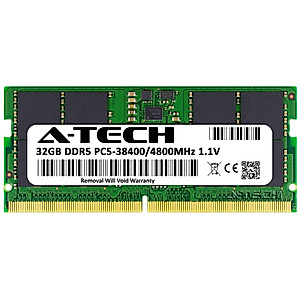 A-Tech 32GB RAM Compatible for ASUS ROG Zephyrus G14 GA402RK-L8133W Gaming Laptop | DDR5 4800MHz PC5-38400 SODIMM 2Rx8 1.1V 262-Pin Non-ECC SO-DIMM Memory Upgrade