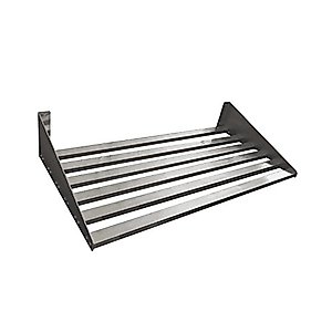 Mecete 304 Stainless Steel Standard Wall Shelf, Cookware Storage Organizer, Kitchen Wall Pot Pan Rack,With 6 Hooks, Capacity 200 lb (23.5" x 14") suitable for Electric Oven, Microwave oven