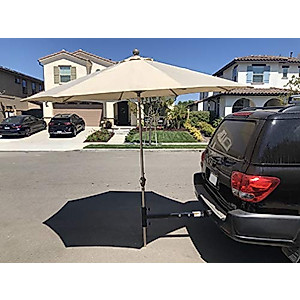 MAXXHAUL 50102 Hitch Mount Umbrella Holder - Durable and Sturdy - Great Support for Large Patio and Outdoor Umbrellas - Ideal for Traveling, Tailgating and Other Outdoor Events , Black