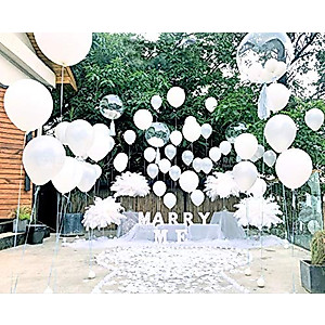 Latex White Balloons for Party 200 pcs 5 inch Macaron White Balloons for Baby Shower Birthday Wedding Engagement Anniversary Christmas Festival Picnic-Pastel White