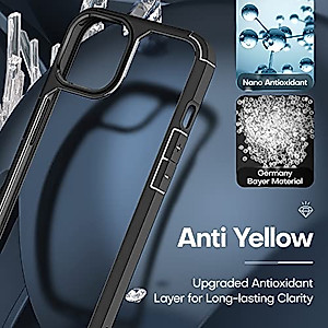 TAURI [5 in 1 Defender Designed for iPhone 13 Case 6.1 Inch, with 2 Pack Tempered Glass Screen Protector + 2 Pack Camera Lens Protector [Military Grade Protection] Shockproof Slim Thin Black