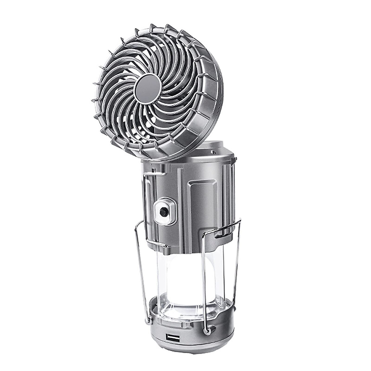 Camping Lantern 6 in 1 USB Light with Fan, Solar Outdoor Lights for Fishing, Home, Rechargeable Light, Camping Accessories Prepper Gear and Supplies Camping Essentials Cool Things