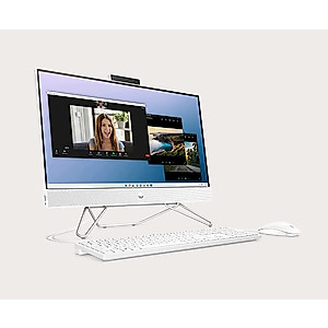 HP 2024 24'' FHD IPS Touchscreen All-in-One Desktop PC Intel 2-Core i3-1115G4 Intel UHD Graphics 16GB DDR4 1TB NVMe SSD WiFi AC BT RJ-45 HDMI Webcam Speaker Windows 11 Pro White w/RE USB Drive