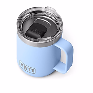 YETI Rambler 10 oz Stackable Mug, Vacuum Insulated, Stainless Steel with MagSlider Lid, Big Sky Blue