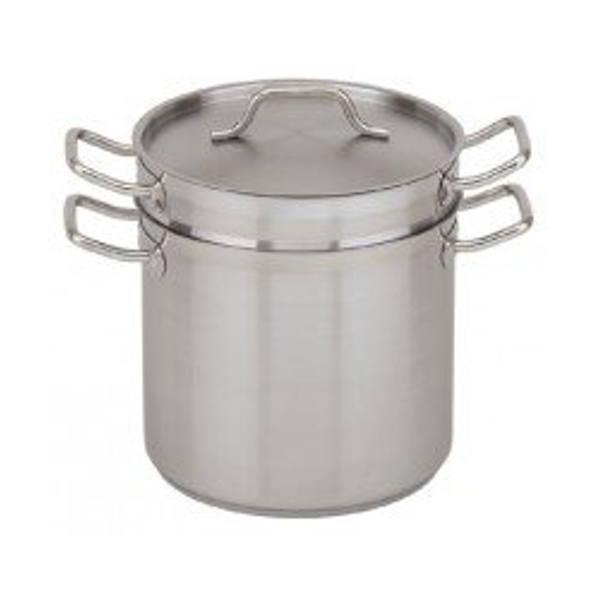 Royal Industries Double Boiler with Lid, 12 qt, 10.2" x 9.3" HT, Stainless Steel, Commercial Grade - NSF Certified