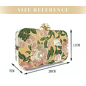 Lanpet Women's Embroidery Beaded Clutch Evening Bags Vintage Purses for Formal Party Wedding