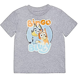 Bluey Bingo Little Boys Graphic T-Shirt [ColorTag1] 5-6 Grey