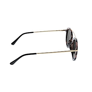 Peepers by PeeperSpecs Women's On Holiday Sun Round Polarized Sunglasses-No Correction, Black Marble, 47 mm + 0