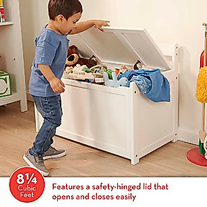 Melissa & Doug Wooden Toy Chest - White Furniture for Playroom - Kids Toy Box, Wooden Storage Organizer, Children's Furniture