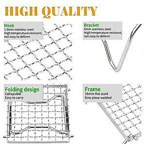 Folding Portable Barbecue Grill, Lightweight smoker Grill,Outdoor BBQ Grill for Picnics Garden Camping Beach Party (S)