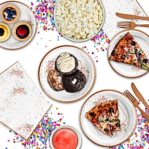 Team Bride Floral Bridal Shower Party Supplies Set Plates and Napkins Kit for 24