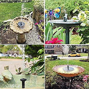 Solar Water Fountain for Bird Bath, 2.2w Portable Submersible Free Standing Solar Outdoor Fountain Water Pumps Kit for Outdoor Birdbath,Small Pond and Patio Garden Decoration(Dark Blue)