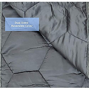 IRVINE HOME COLLECTION Bamboo Weighted Blanket, 60x80 Full/Queen/King Size 15lbs, 7 Layer Design, 100% Natural Bamboo Cotton with Premium Glass Beads, Breathable and Cooling Bamboo, Oeko-Tex Certified