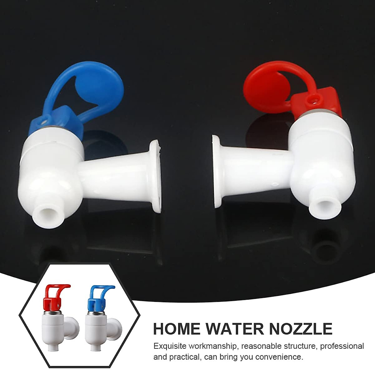 BESPORTBLE 4pcs Water Dispenser Faucet Home Water Cooler Water Cooler Faucet Beverage Lever Pour Water Cooler Spigot Replacemet Dispenser Spout Water Faucet Spigot Manual Inner Wire Plastic