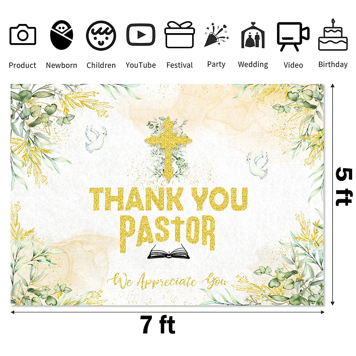 IRCOR Pastor Appreciation Decorations Pastor Appreciation Backdrop Pastor Appreciation Banner