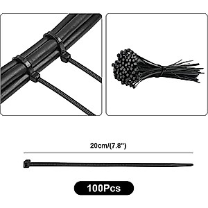 SOULWIT Cable Management Kit, 4 Wire Organizer Sleeve, 3 Cable Holder, 10+2 Cable Organization Straps, 15 Large Cord Clips, 100 Cable Ties for TV PC Computer Under Desk Office