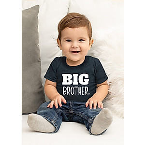 Big Brother Shirt for Toddler Promoted to Best Big Brother Announcement Baby Boys (Charcoal Black, 18 Months)