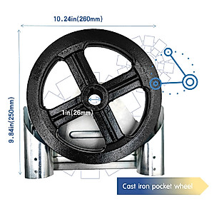LAJIAOZ Garage Door Chain Hoist - 1:1 Reduced Drive,4000 Direct Drive Heavy Duty Hoist for Roll Up Doors and Jackshaft Garage Door Openers