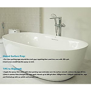 Tub, Tile and Shower Repair Kit (Color Match), 3.7oz Fiberglass Repair Kit, Porcelain Repair Kit White, Bathtub Ceramic Tile Sink Acrylic tub Repair Kit, Tub Chip Crack Fix Almond Black