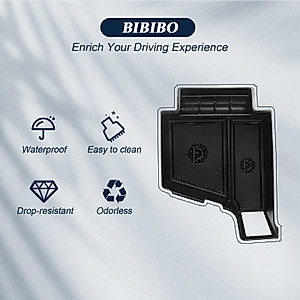 BIBIBO 2023 2024 XC60 XC90 S90 V90 Center Console Organizer for 2018-2023 2024 Volvo XC60 V60 S60 S90 V90 XC90 Insert Armrest Storage Box Tray,2022 XC60 Accessories Glove Pallet Organizer (Black-Trim)
