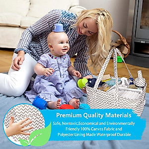 BAGLHER Baby Diaper Caddy Organizer,Large Baby Product Storage Rack and Kindergarten Storage Box,Portable Diaper Rack and Car Storage Box.