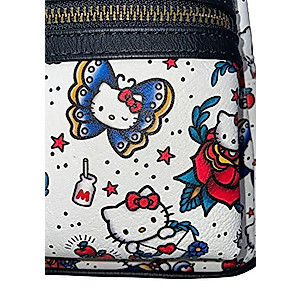 Loungefly Sanrio Hello Kitty Tattoo Allover Print Womens Double Strap Shoulder Bag Purse