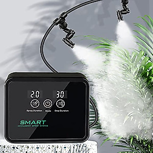 Reptile Humidifiers Smart Misting System, Reptile Mister Automatic with Timer, Terrariums Humidifier with 360°Adjustable Misting Nozzles, Spray Kit for Rainforest Plants Amphibian（Touch Version）