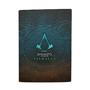 Head Case Designs Officially Licensed Assassin's Creed Logo Valhalla Key Art Matte Vinyl Faceplate Sticker Gaming Skin Decal Cover Compatible With Sony PlayStation 5 PS5 Digital Edition Console