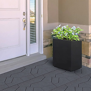 Rubberific Dual Sided Rubber Paver Tile - 16" X 16" X 3/4" (Gray, 1 Tile)