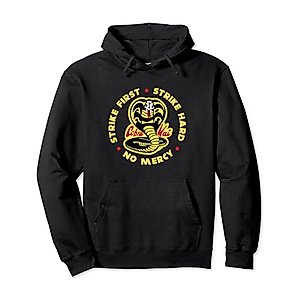 Cobra Kai Strike First Cobra Logo Pullover Hoodie