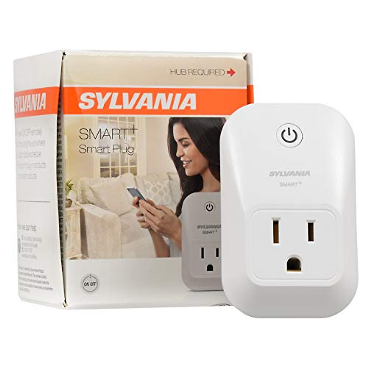 SYLVANIA Smart ZigBee Smart Plug, Works with SmartThings, Wink, and Amazon Echo Plus, Hub Needed for Amazon Alexa / Google Assistant - 1 Pack