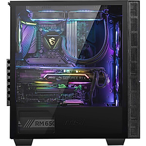 MSI MPG Series SEKIRA 100R, Premium Mid-Tower Gaming PC Case: Tempered Glass Side Panel, Liquid Cooling Support up to 360mm Radiator, Two-Tone Design