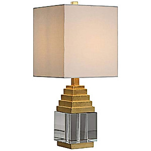 Uttermost Anubis Metallic Gold Leaf Accent Table Lamp